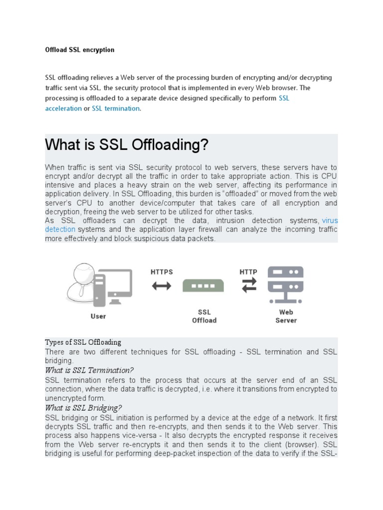 SSL Offloading Relieves Server CPU Load | PDF | Transport Layer ...