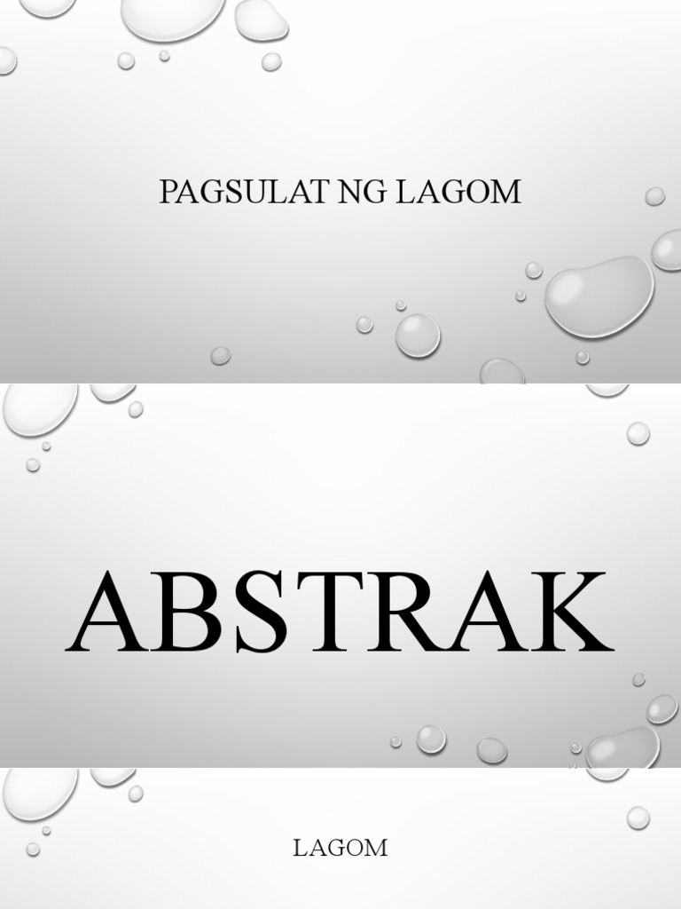 Pagsulat NG Lagom | PDF
