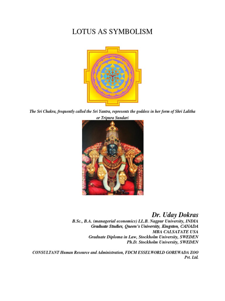 Lotus As Symbolism | PDF | Hindu Iconography | Sikhism