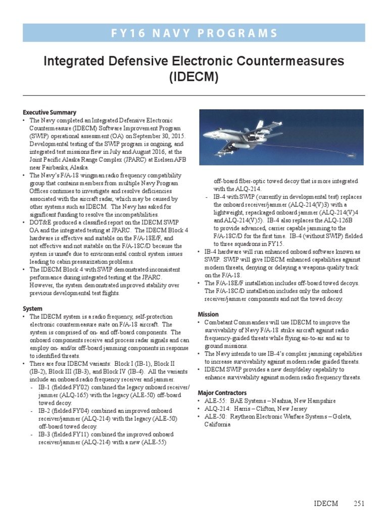 Integrated Defensive Electronic Countermeasures (IDECM) | PDF | Mc ...