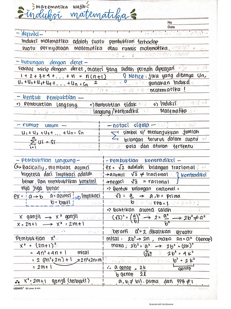 Catatan Induksi MTK | PDF