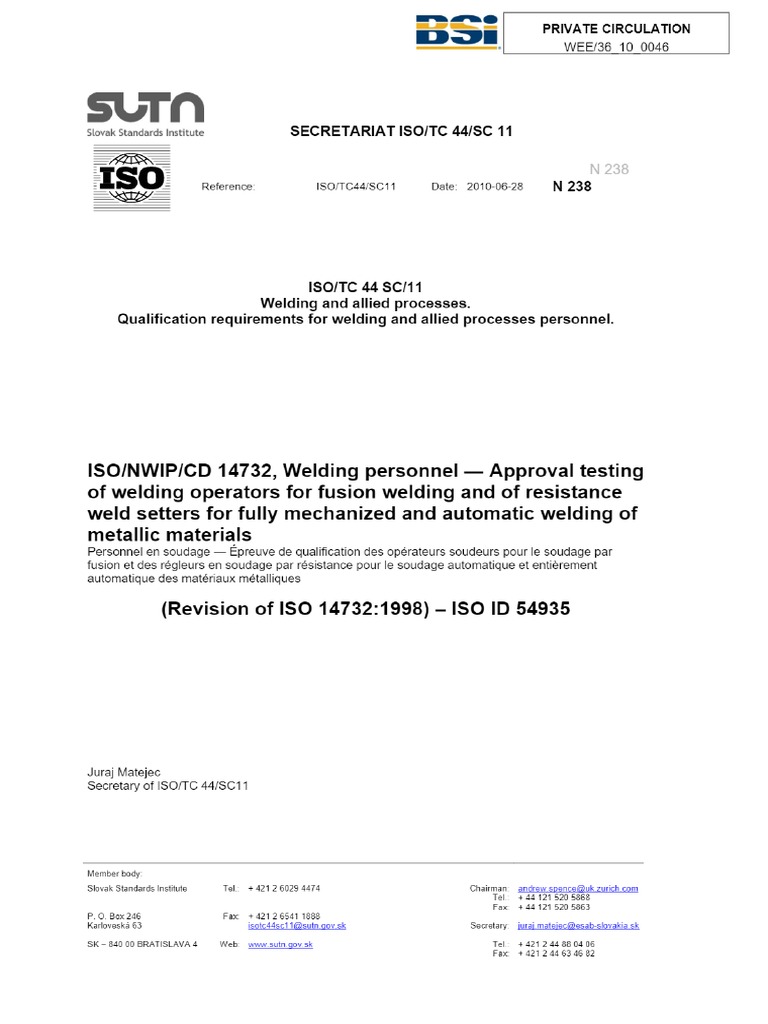 Iso 14732 - 1998 | PDF