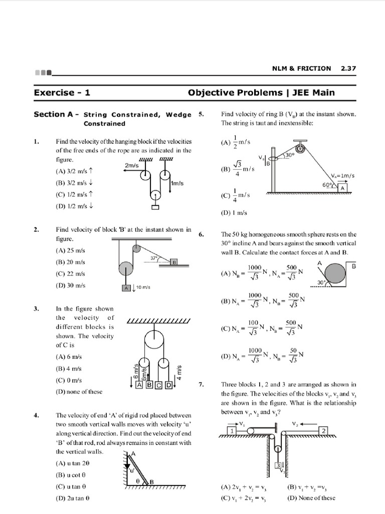 NLM and Friction Questions | PDF