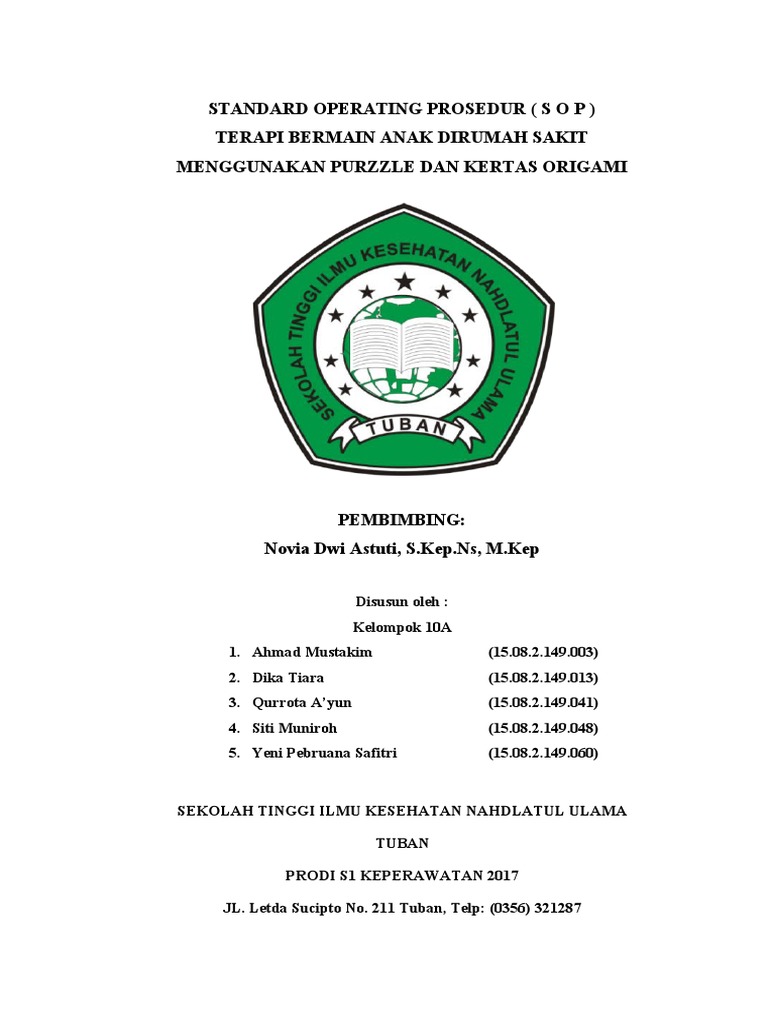 SOP Terapi Bermain Anak di RS | PDF | Pengembangan Diri