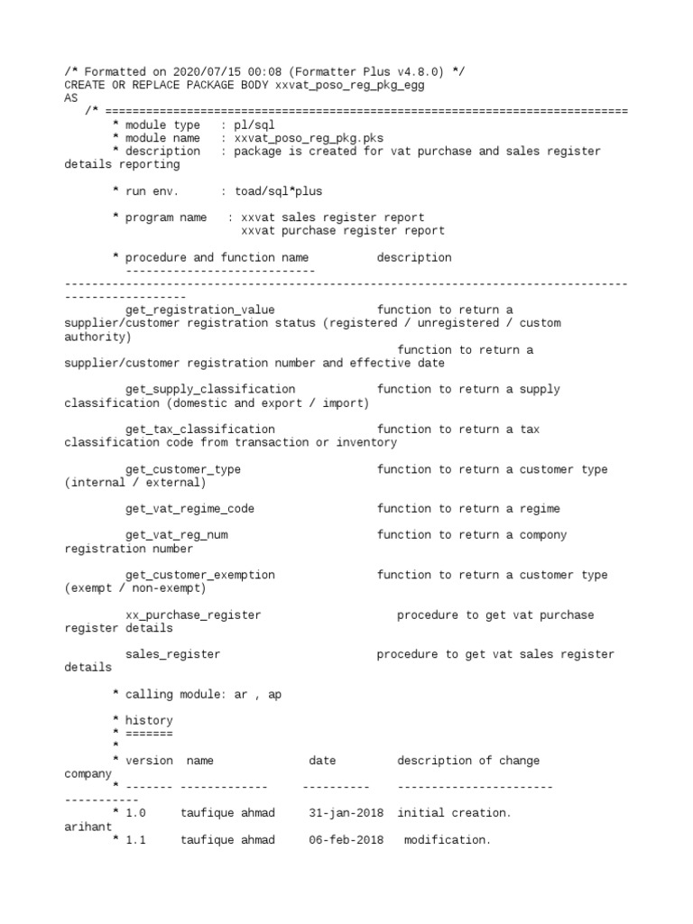 Package Query | PDF | Value Added Tax | P Value