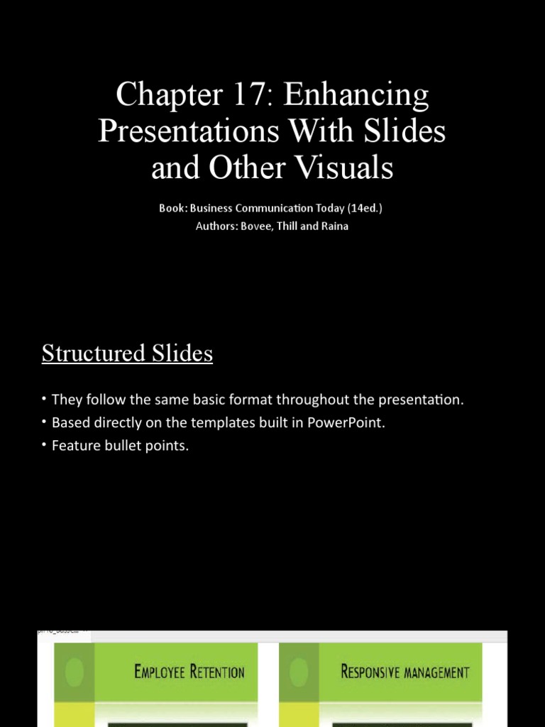 Chapter 17 Enhancing Presentations With Slides and Other Visuals | PDF ...