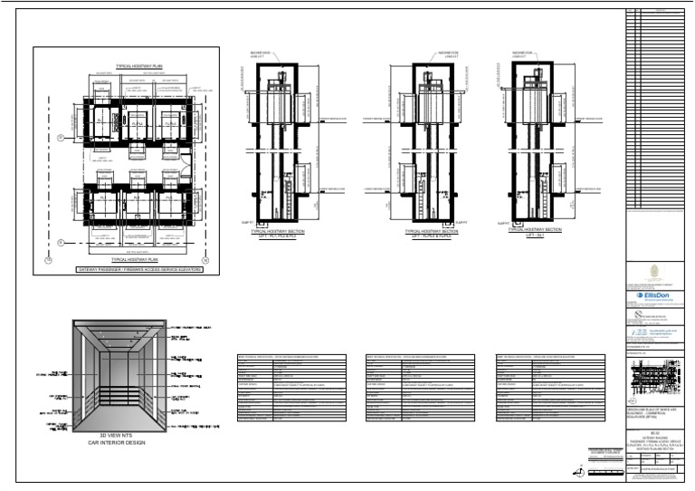 Typical Hoistway Plan: Car Interior Design 3D View Nts | Download Free ...