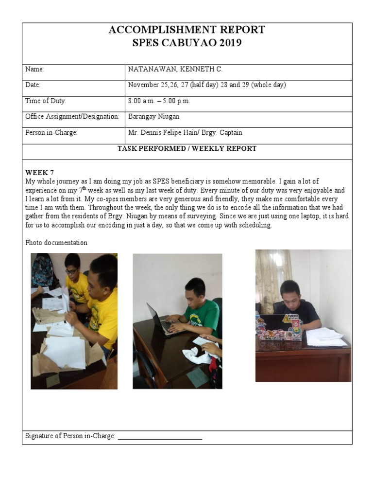 SPES Accomplishment Report 2019 | PDF