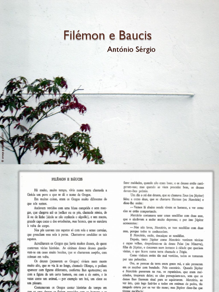 Filemon e Baucis - Contos Gregos - António Sérgio PDF | PDF