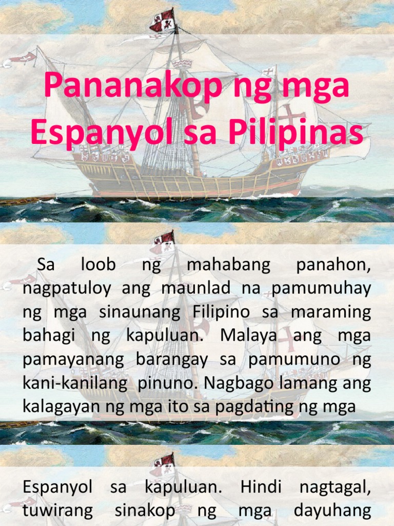 Pananakop NG Mga Espanyol Sa Pilipinas | PDF