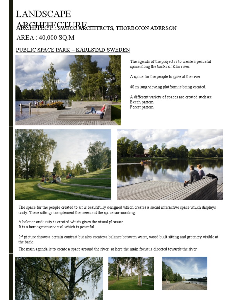 Karlstad River Park Landscape Design | PDF