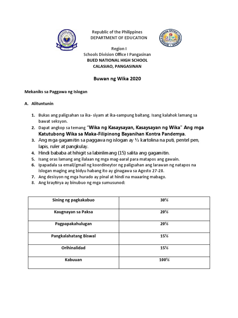 Pamantayan Sa Islogan | PDF
