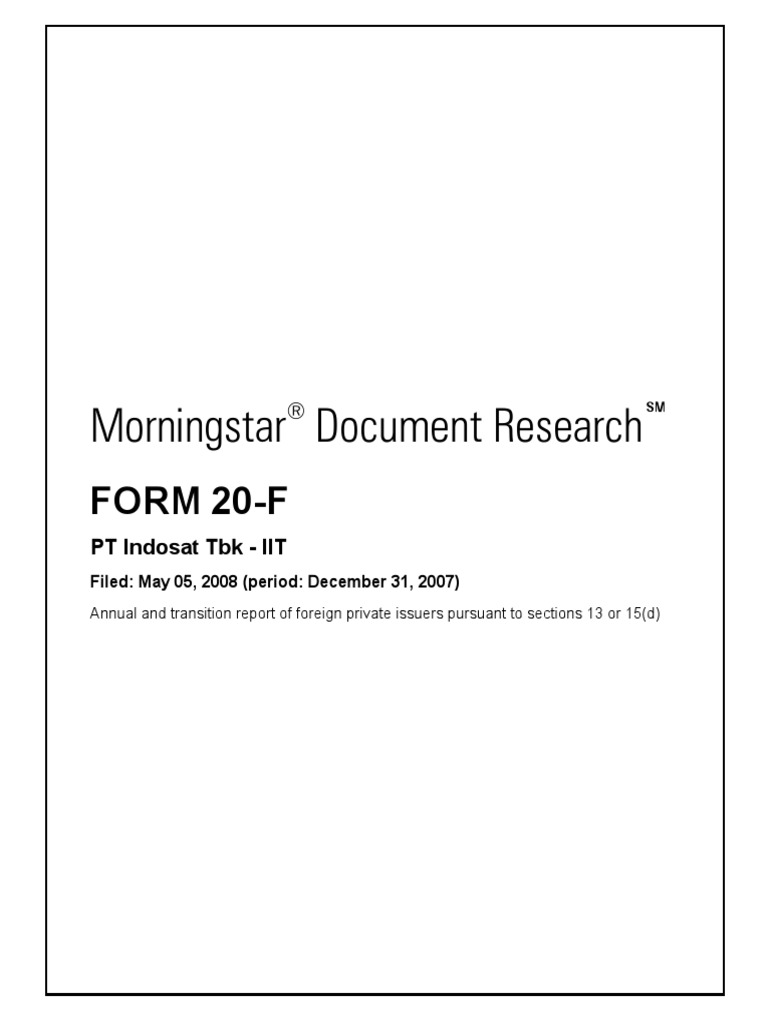 20-F 2007 PDF | PDF | Telecommunication | Computer Network