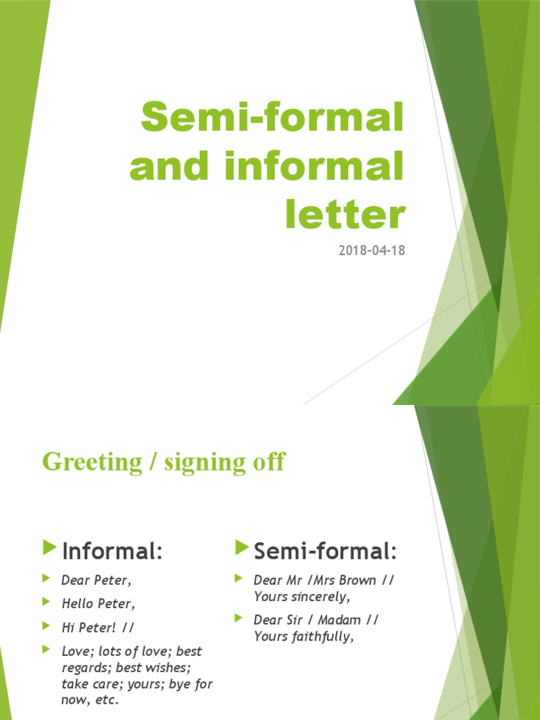 Semi Formal and Informal Letter (2) 2 | PDF