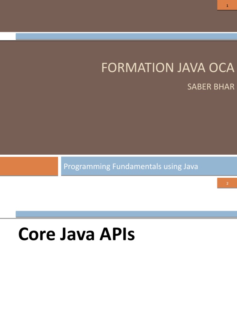 Formation Java Oca: Saber Bhar | PDF | String (Computer Science ...