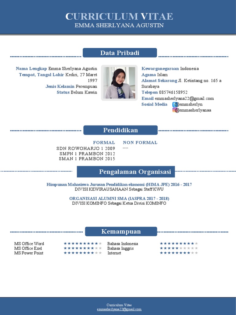 CV Format EMMA | PDF