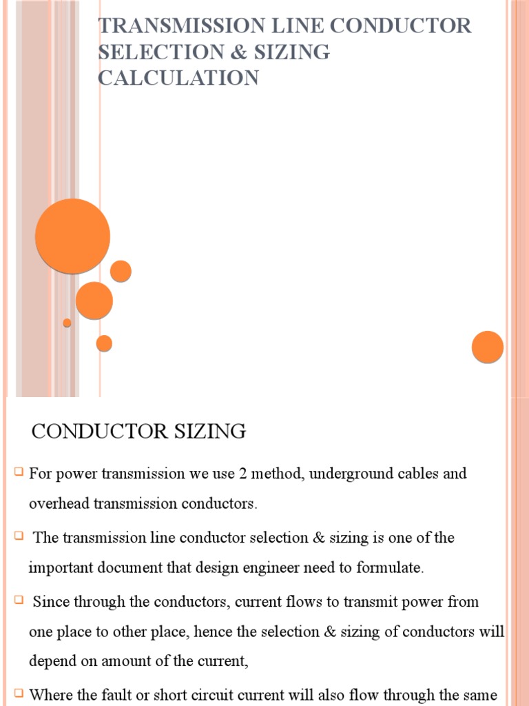 TL Conductor Sizing | PDF | Electric Power Transmission | Physics