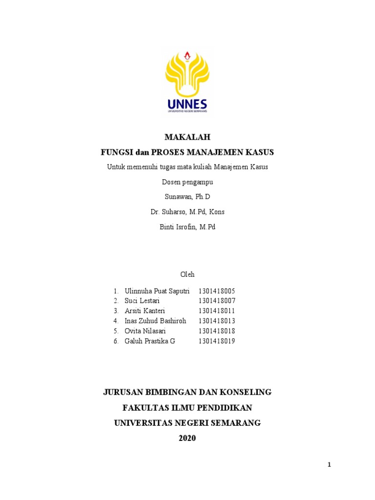 MAKALAH - KELOMPOK - 1 - FUNGSI - DAN - PROSES - MANAJEMEN - KASUS Fix | PDF