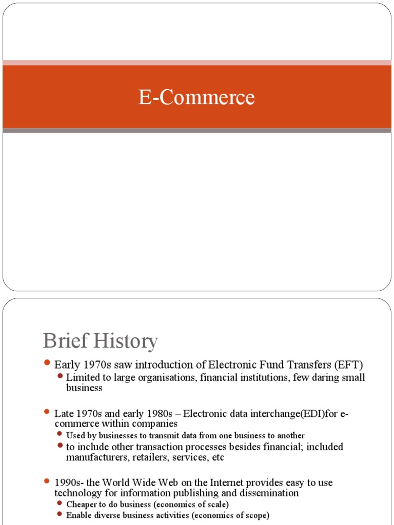 Topic 6 e Commerce | Download Free PDF | E Commerce | Internet