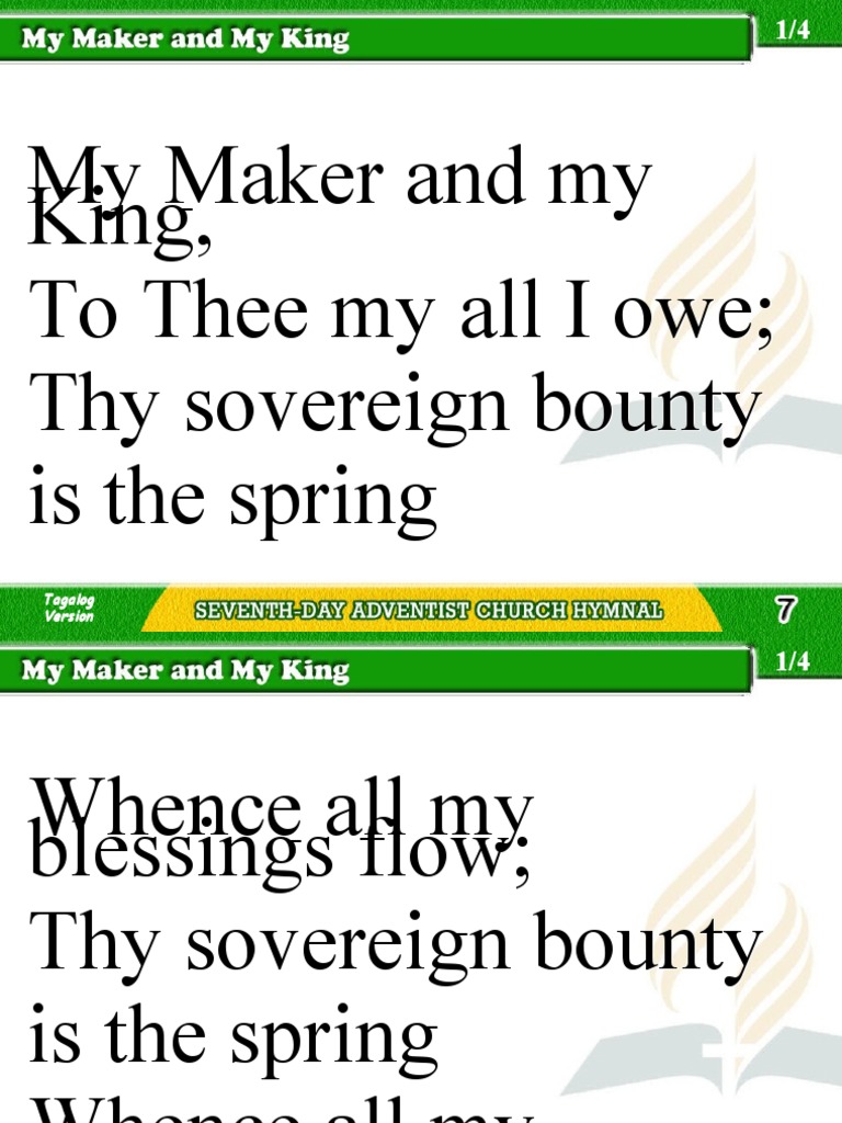 7 My Maker and My King | PDF