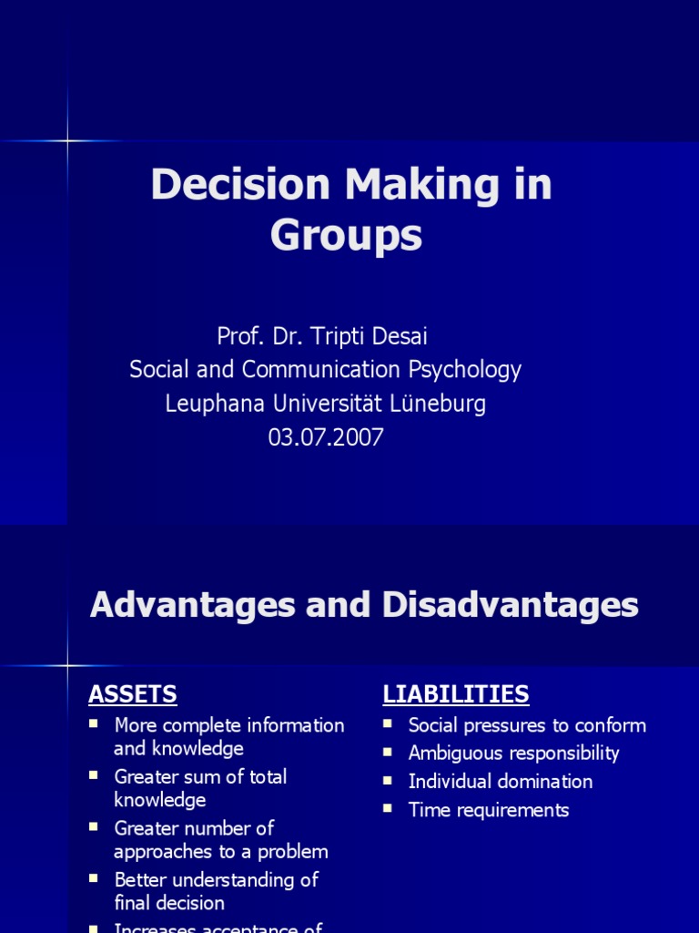 Decision Making in Groups | Download Free PDF | Consensus Decision ...