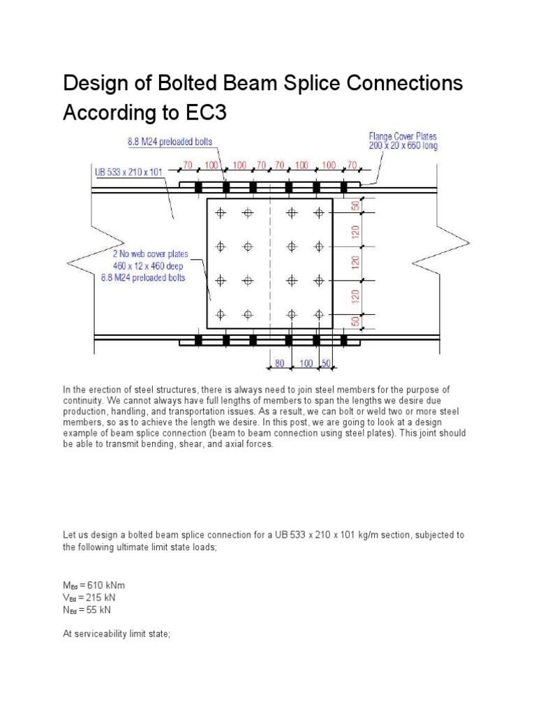 Design of Bolted Beam Splice Connections According To EC3 | PDF | Beam ...