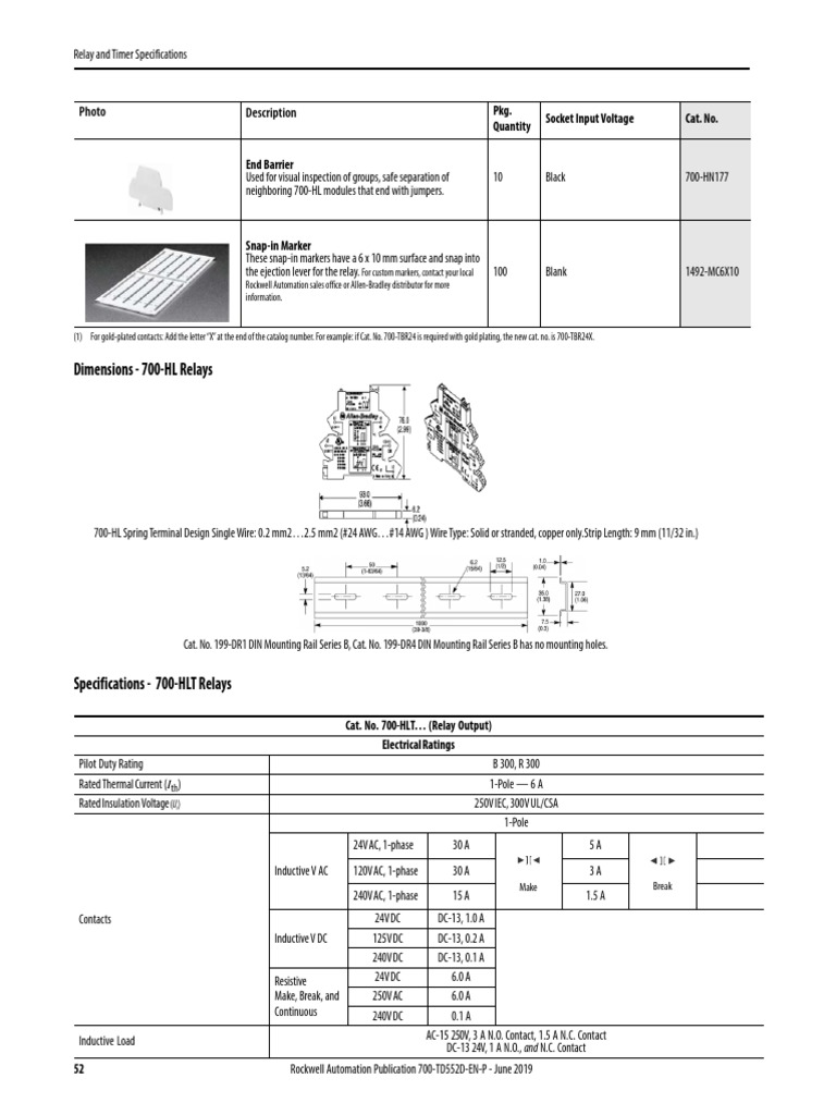 Relay and Timer Spec Specifications | PDF | Relay | Alternating Current