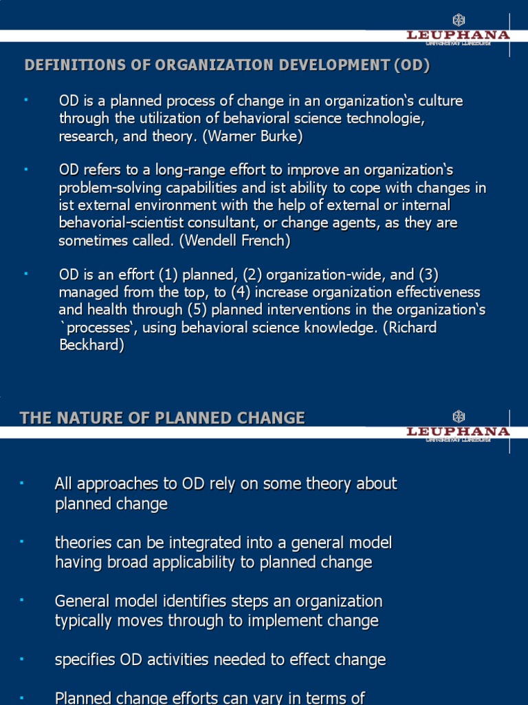 Definitions of Organization Development (Od) | PDF | Cognition
