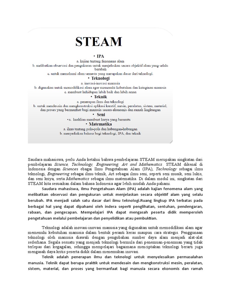 Peta Konsep - Steam | PDF | Ilmu Sosial | Seni
