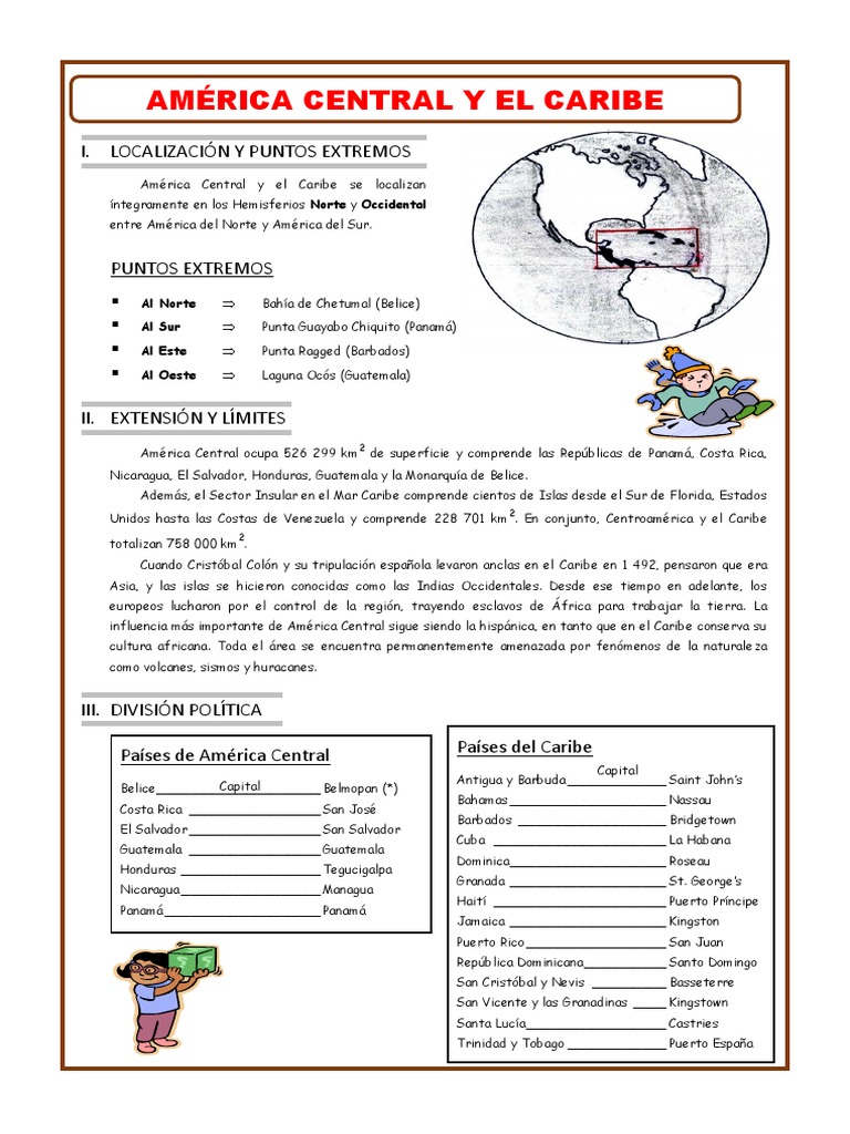 Características de América Central y el Caribe | PDF | Centroamérica ...