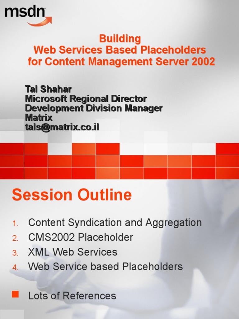 Building Web Services Based Placeholders For Content Management Server ...
