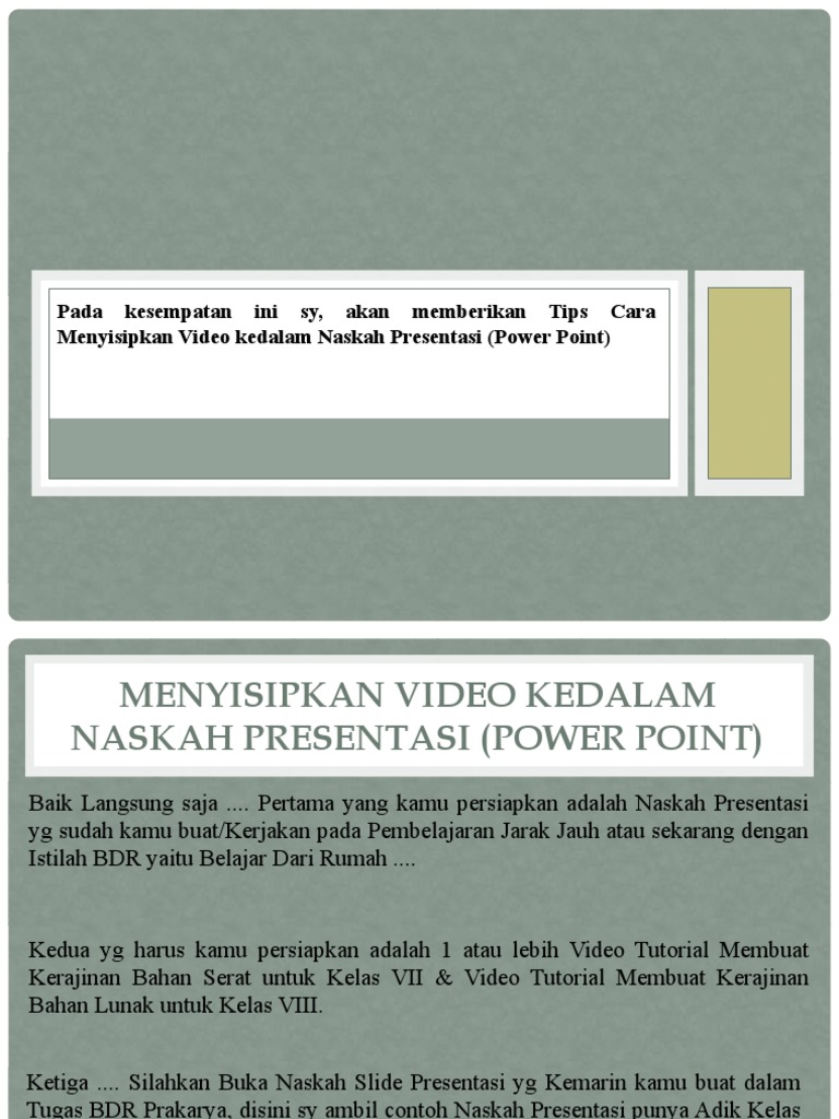 Langkah Menyisipkan Video Ke Dalam Naskah Powerpoint | PDF | Karier ...