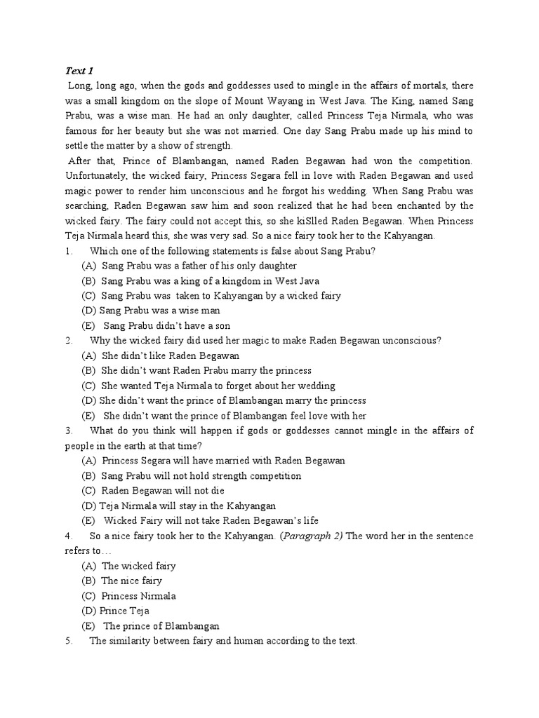 Contoh Soal Text Narative | PDF | Bali