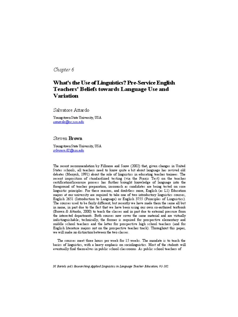 Topic 3a - Linguistics and Language Teaching | PDF