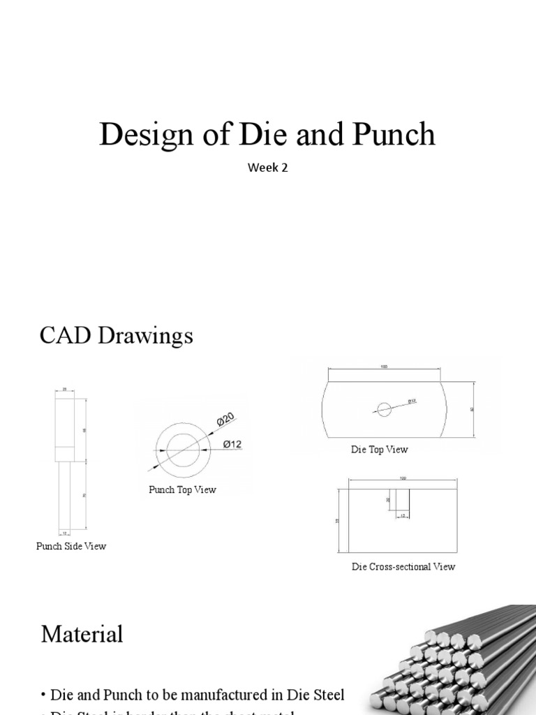 Design of Die and Punch | PDF