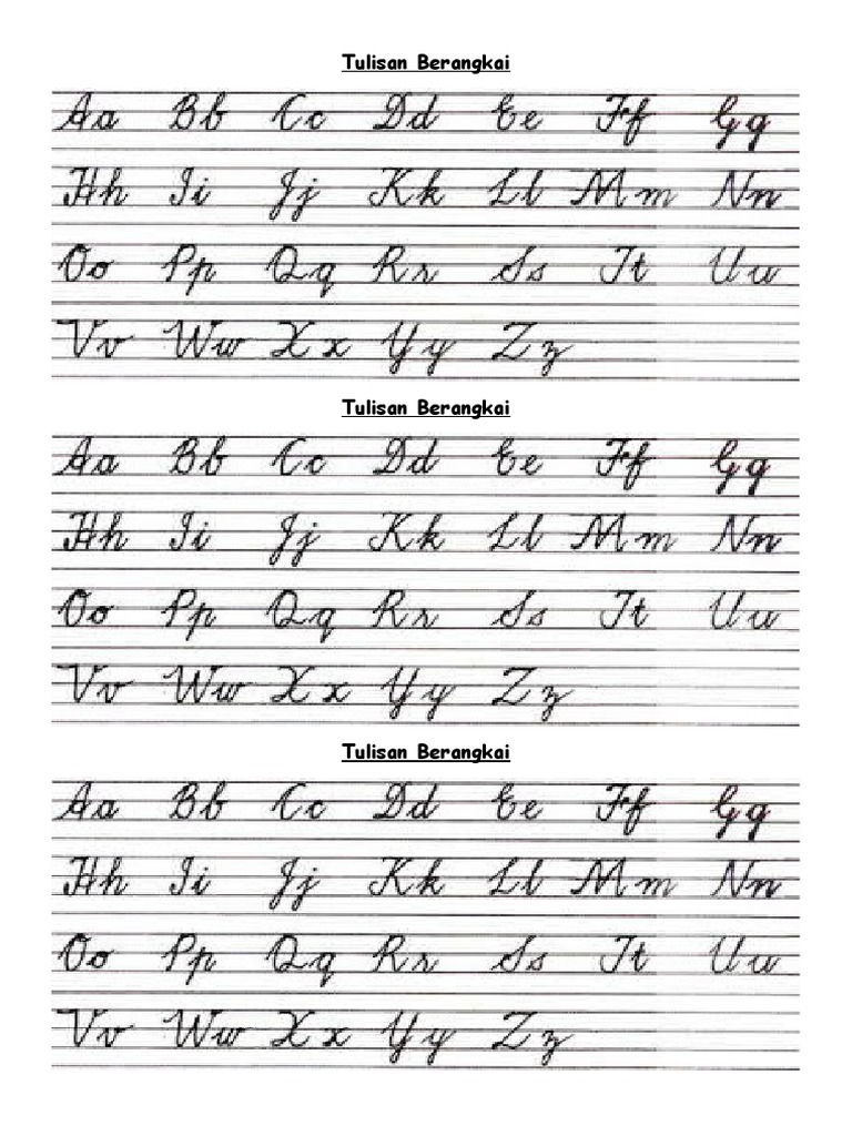 Tulisan Berangkai | PDF