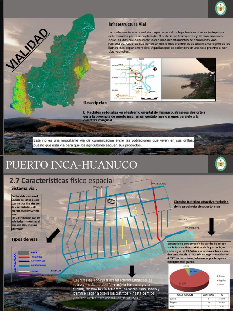 Mapa y Vías de Puerto Inca, Huánuco | PDF | Transporte | Lima