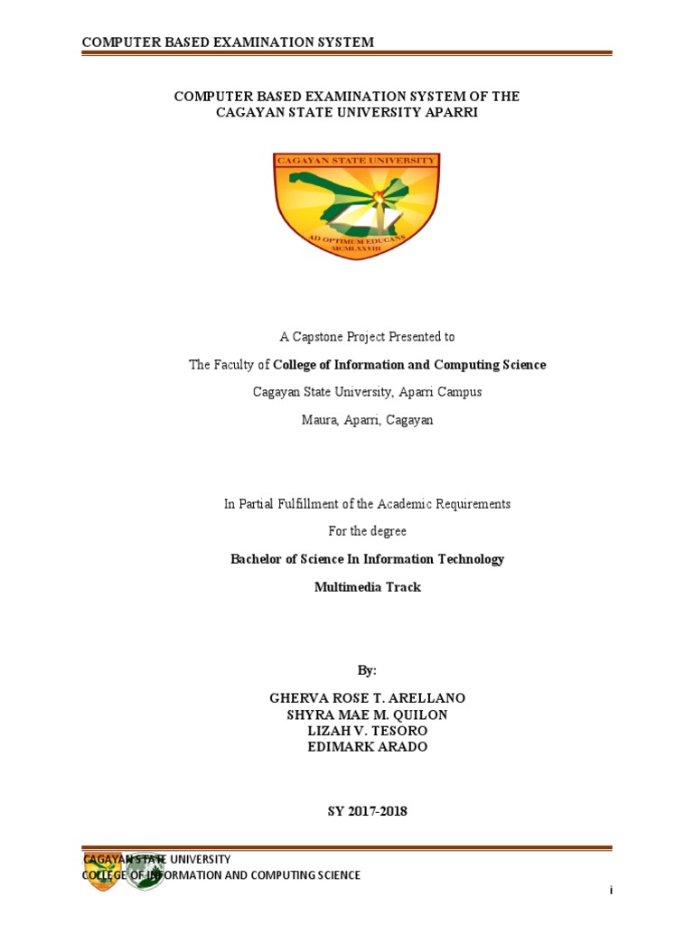 Computer Based Examination System of The | Download Free PDF ...