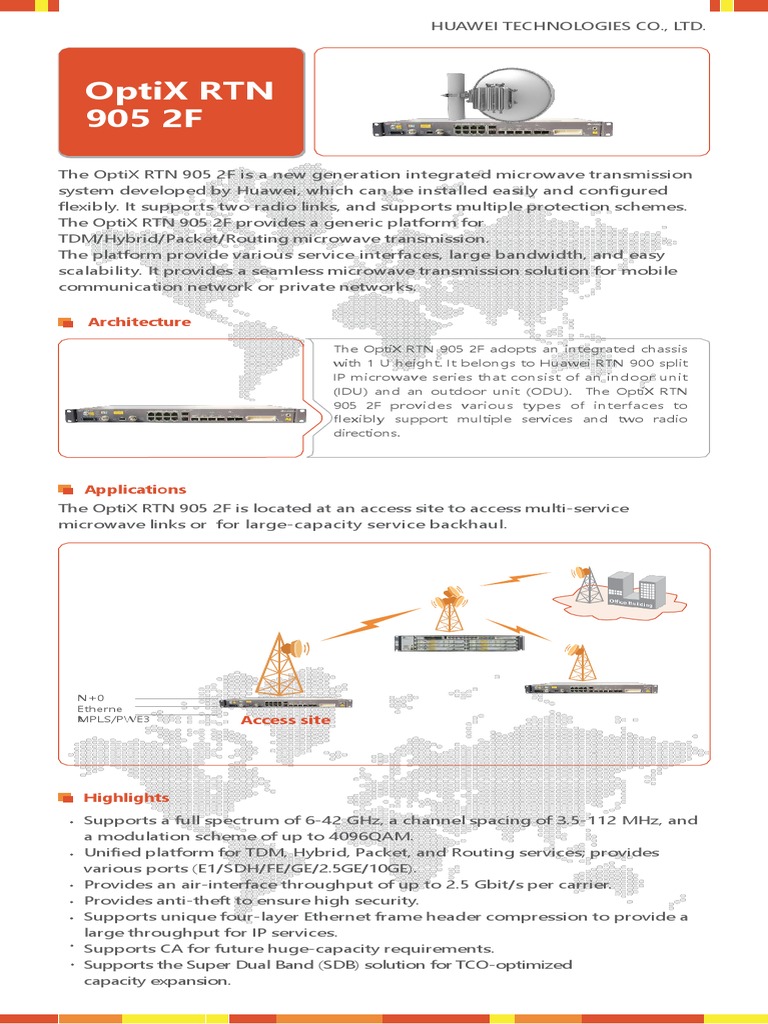 RTN 905 2F Brochure | PDF | Ethernet | Computer Network