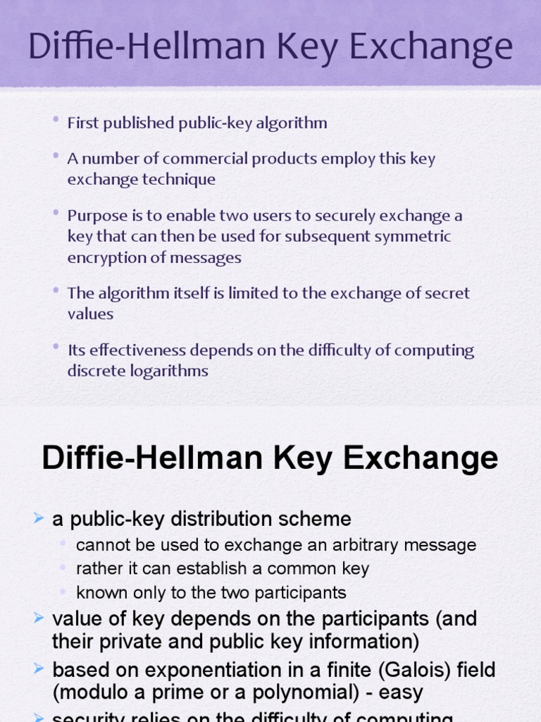 Diffie-Hellman Key Exchange | PDF