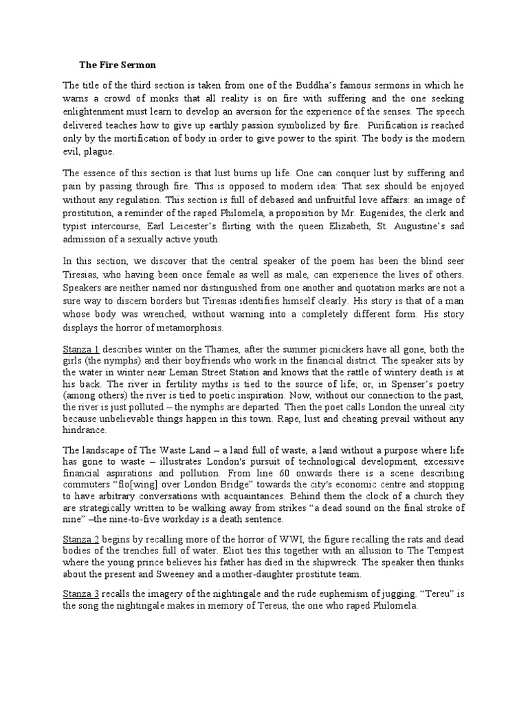 The Fire Sermon | PDF | Sex