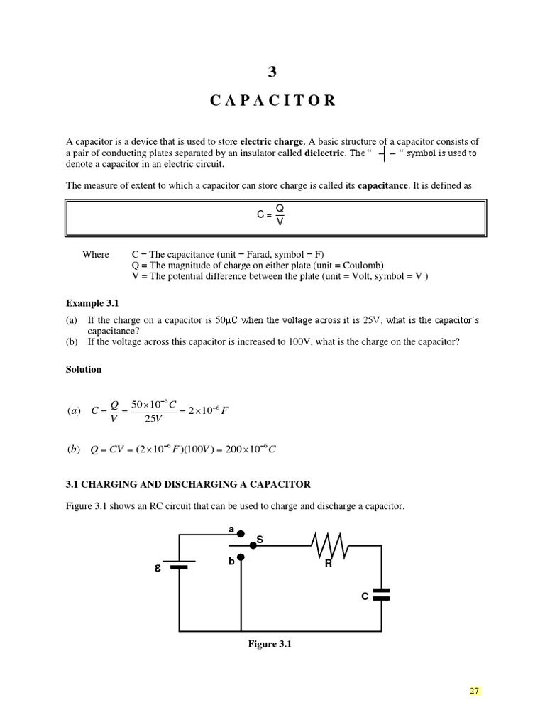 3 - Capacitor | PDF | Dielectric | Capacitor