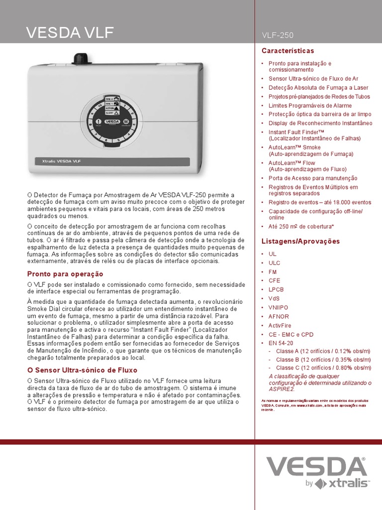 10 VESDA VLF-250 Portugues | PDF | Turismo na Europa | Relé