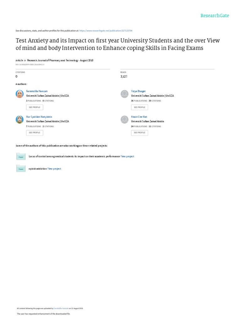 12 RJPT 11 6 2018F | PDF | Mindfulness | Anxiety