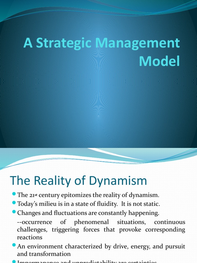 A Strategic Management Model | PDF | Strategic Management | Goal