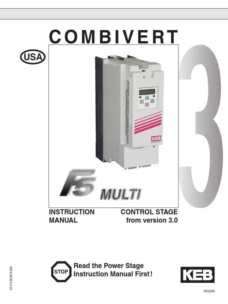 Parametros Keb F5 Gearless PDF | PDF | Electric Motor | Power Inverter