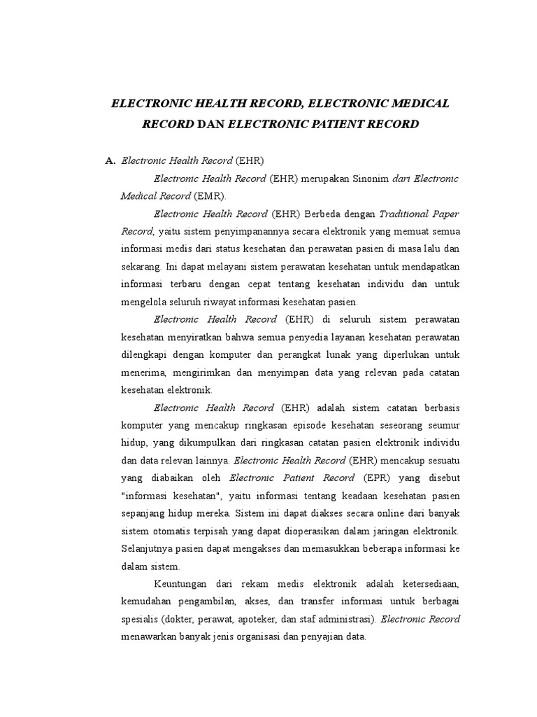 Ehr Emr Dan Epr Pdf