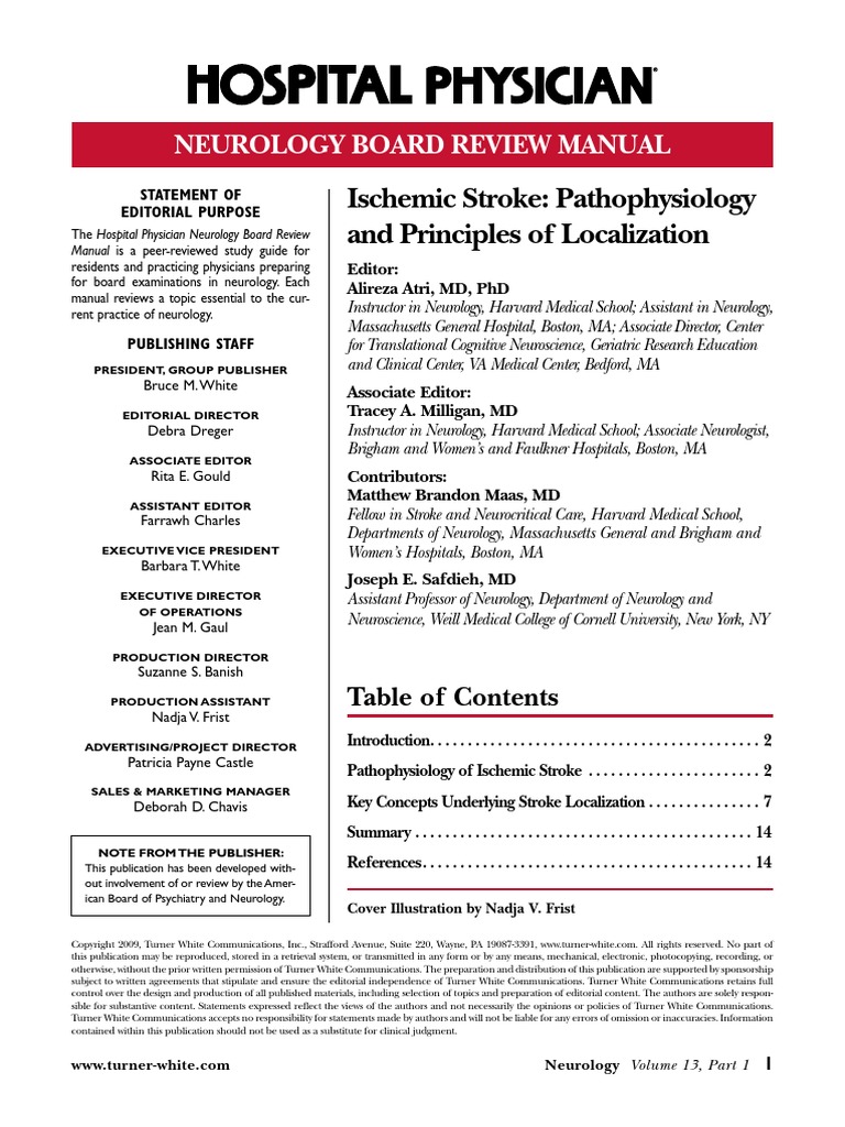 Ischemic Stroke Pathophysiology and Principles of Localization (1) G ...
