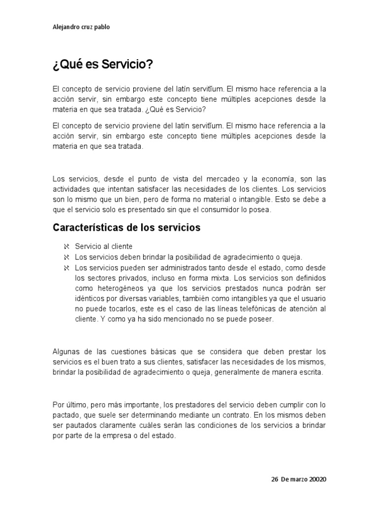 Qué Es Servicio?? | PDF | Transporte | Marketing