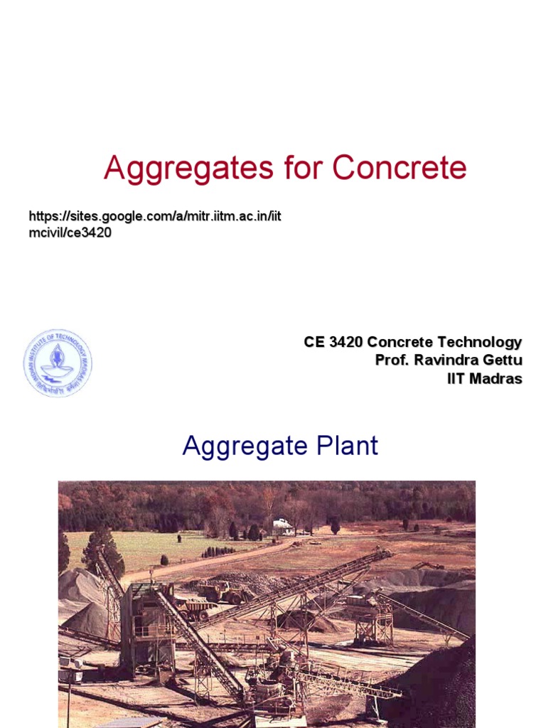 Aggregates For Concrete: Mcivil/ce3420 | PDF | Construction Aggregate ...